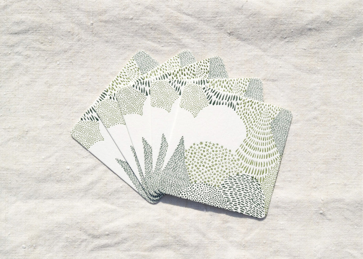 Letterpress Coaster Set - Forest – Woodland Mod