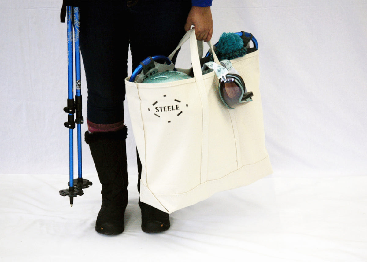 Natural Canvas Tote – Woodland Mod