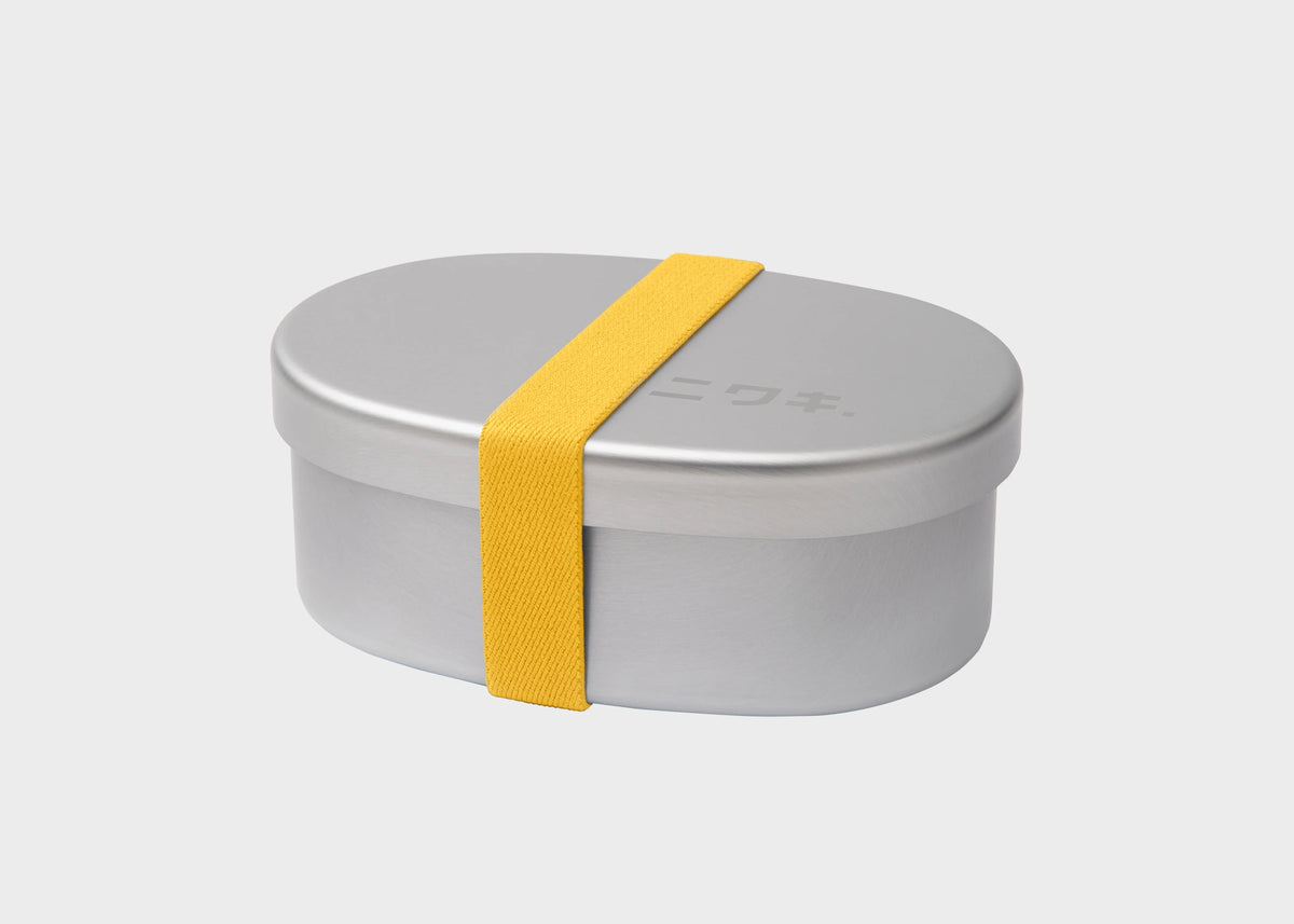 Niwaki Oval Bento Box – Japanese Aluminum Lunch Box – Woodland Mod