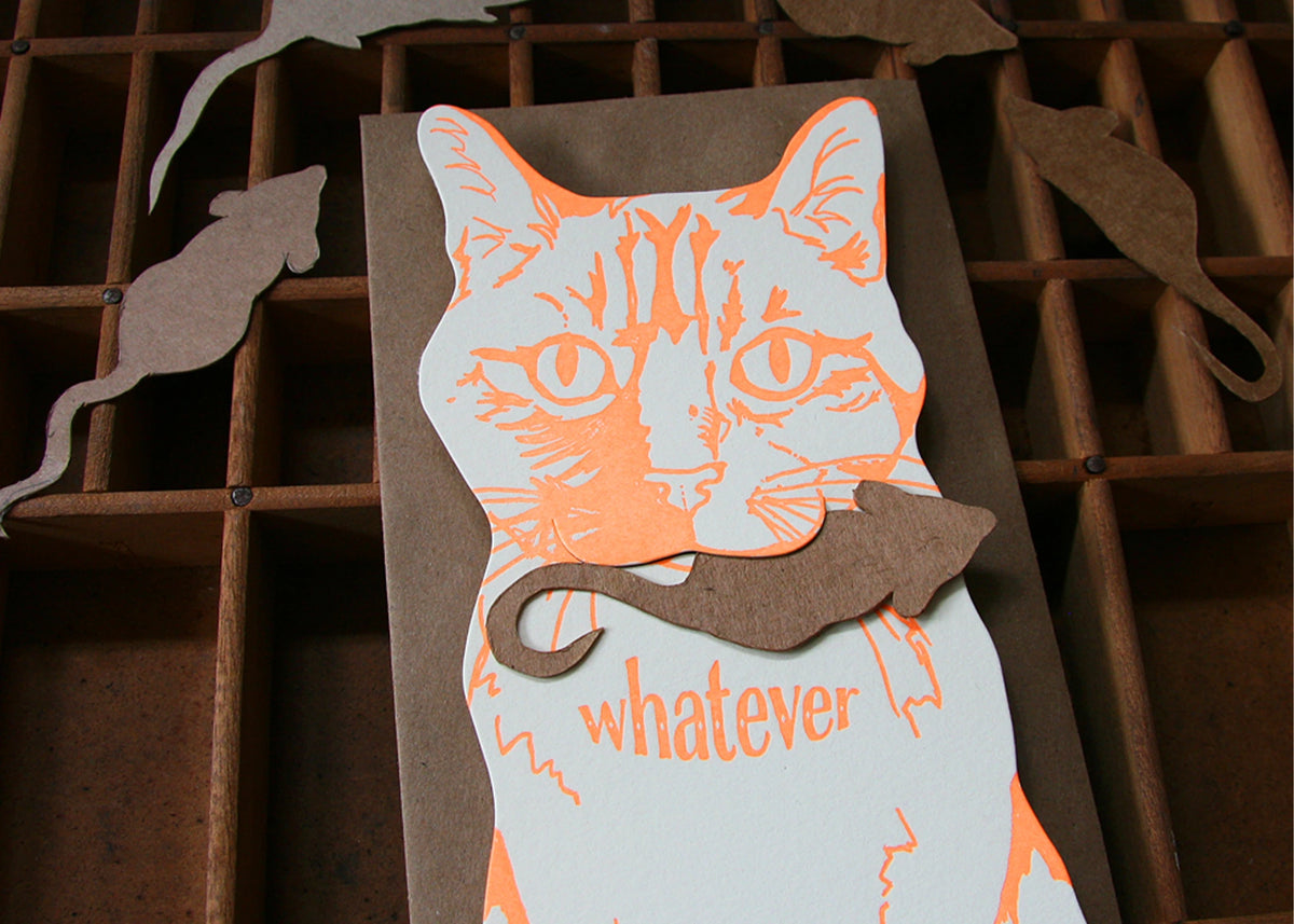 Card - Whatever Cat – Woodland Mod